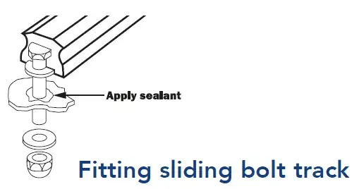 Sliding Bolt Track - Aluminium Track by Barton Marine